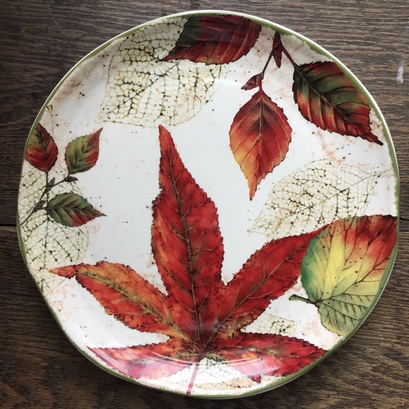 Pier 1 | Dining | Pier Autumn Leaves Salad Plate New Stoneware | Poshmark
